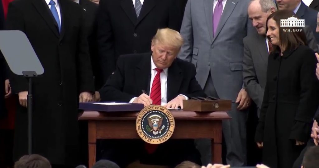 FIRMA DONALD TRUMP TRATADO DE LIBRE COMERCIO CON MÉXICO Y CANADÁ,T-MEC ...